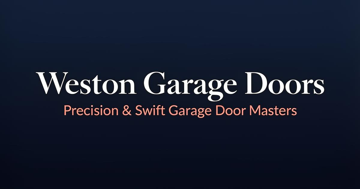 Weston Garage Doors — Weston Garage Door Pros